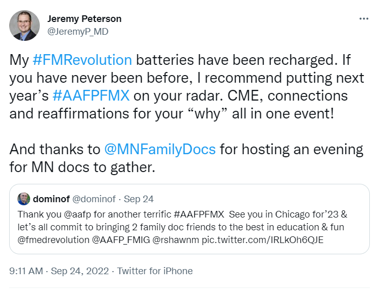 FPs Capitalize on Connections at FMX 2022 in D.C. | AAFP
