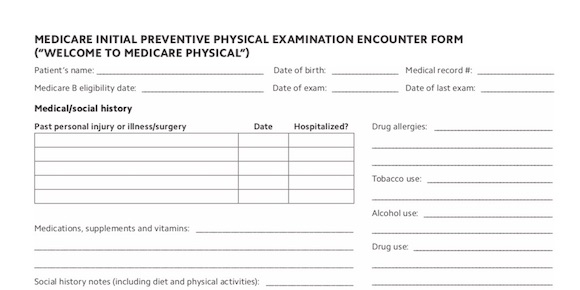 Medicare Wellness Exam Form