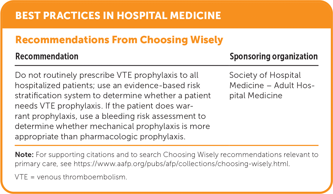 Managing Selected Chronic Conditions in Hospitalized Patients | AAFP