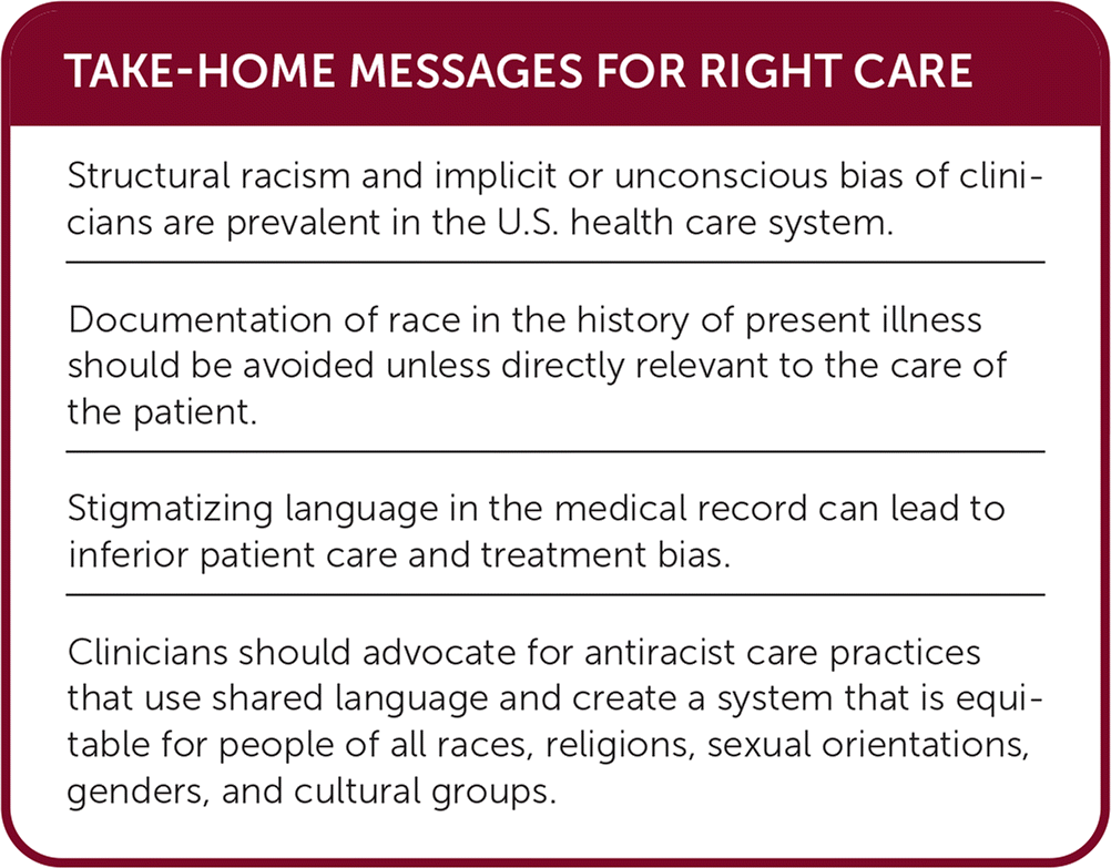 Avoiding Racist and Judgmental Clinical Documentation: Helping to ...