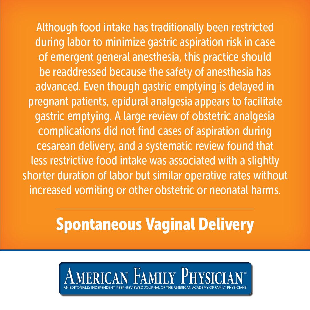 Management of Spontaneous Vaginal Delivery | AAFP