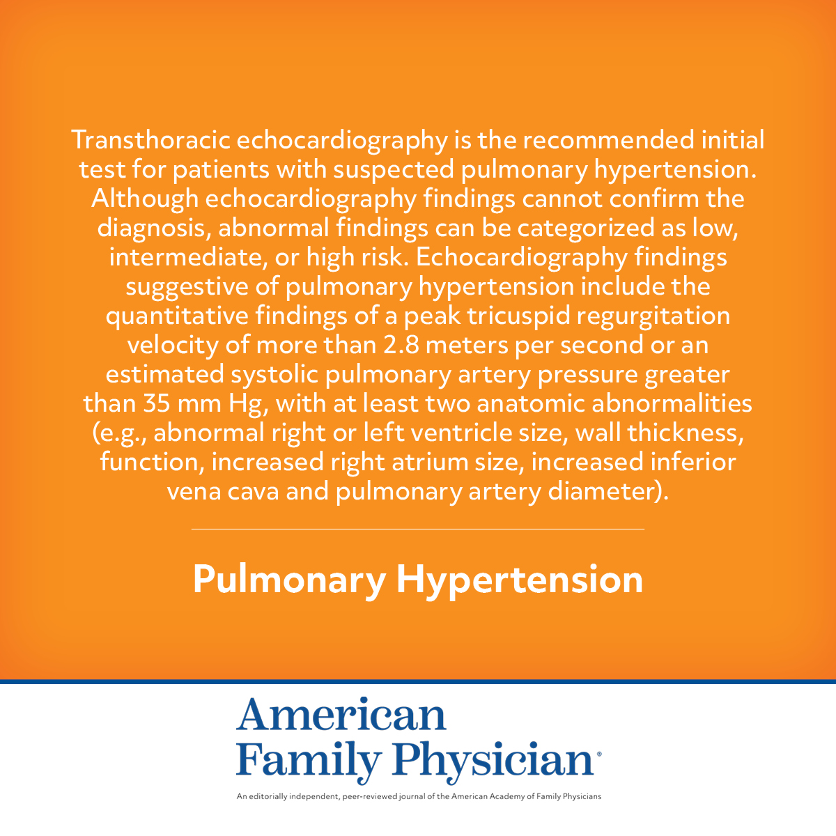 Pulmonary Hypertension | AAFP
