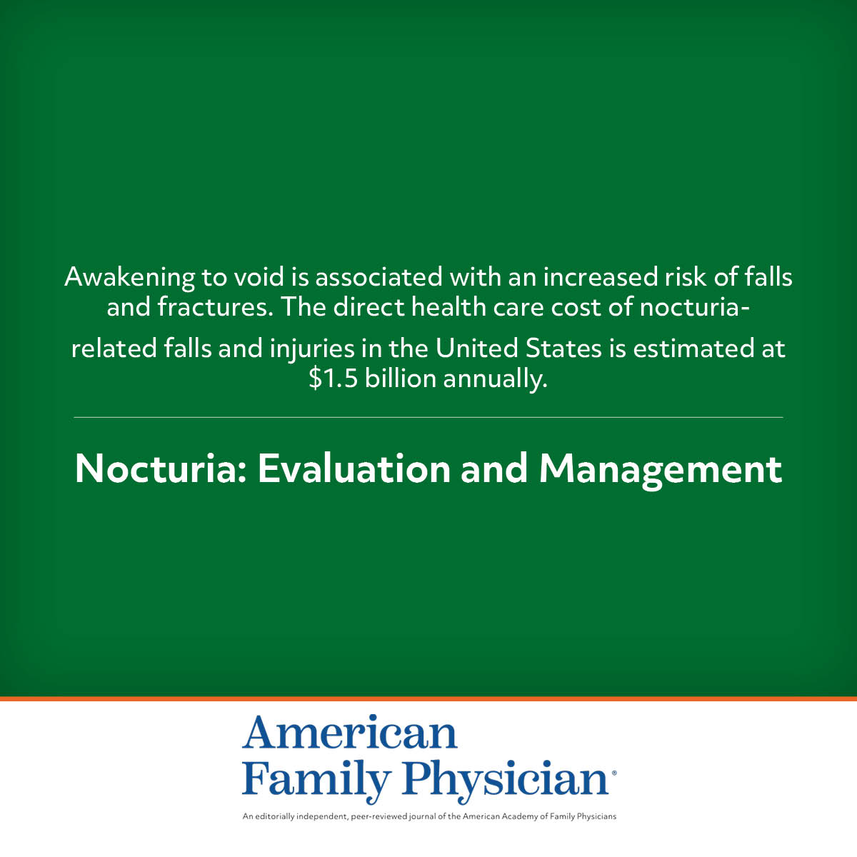 Nocturia: Evaluation and Management | AAFP